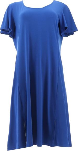Susan Graver | Dresses | Susan Graver Liquid Knit Fit Flare Dress ...